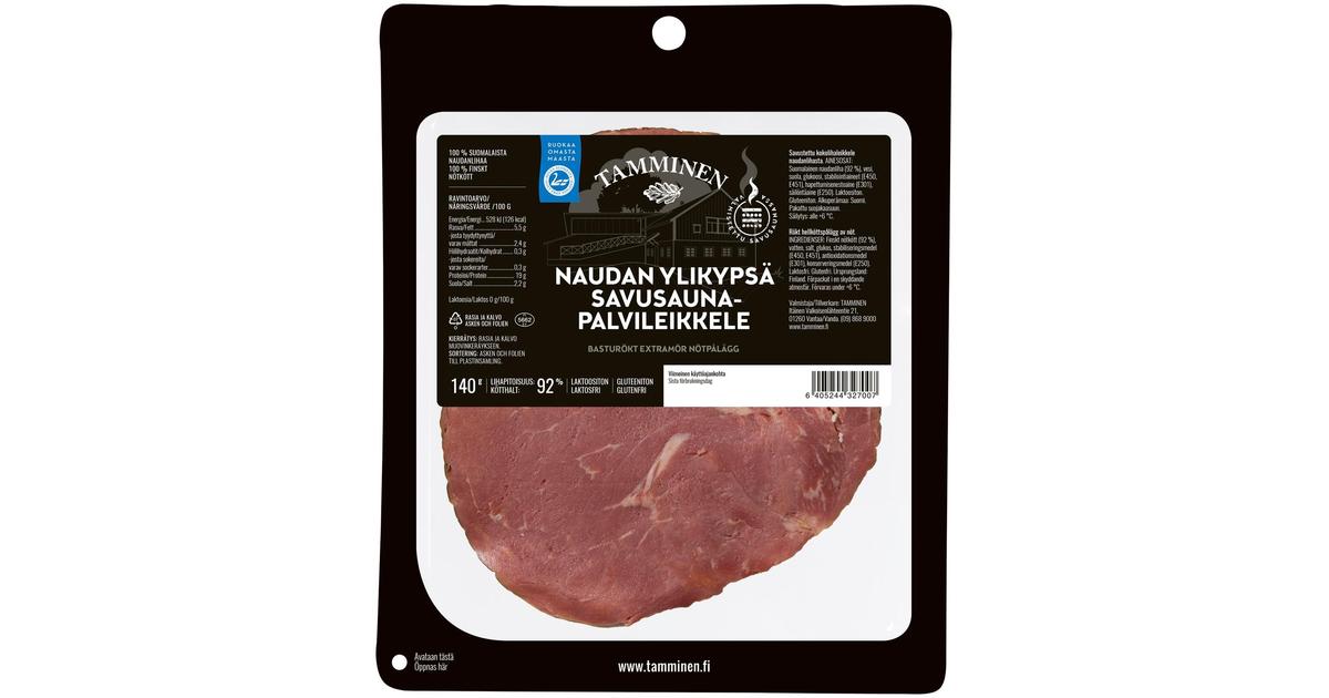Tamminen naudan ylikypsä savusaunapalvileikkele 140g | S-kaupat ruoan verkkokauppa