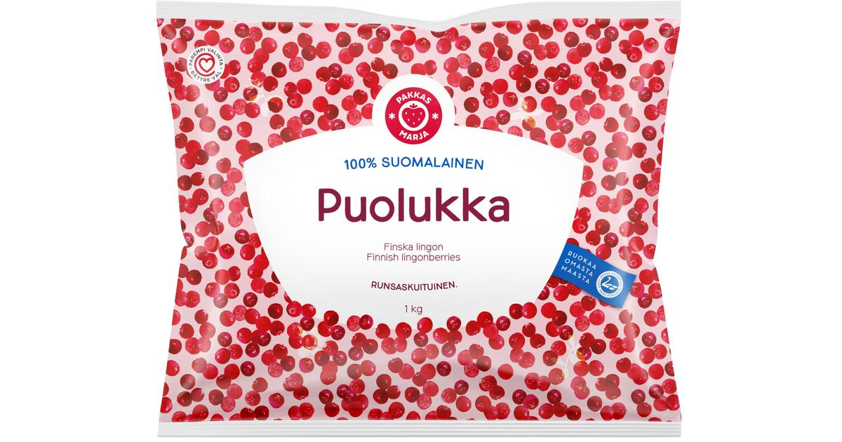 Pakkasmarja suomalainen puolukka 1kg | S-kaupat ruoan verkkokauppa