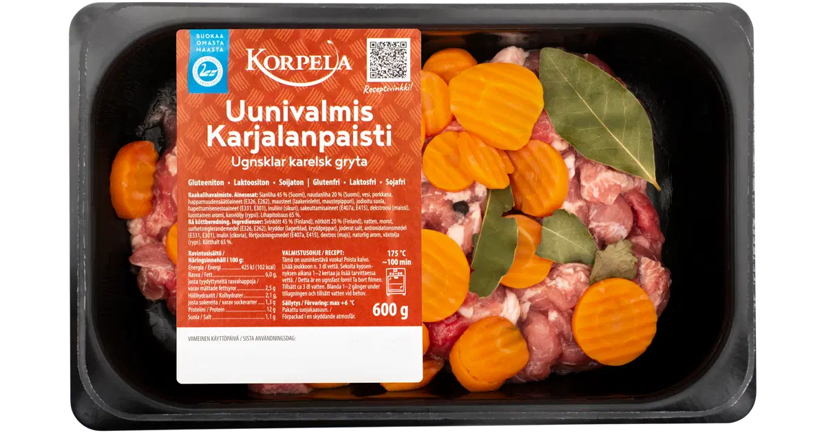 Korpela Uunivalmis karjalanpaisti 600g | S-kaupat ruoan verkkokauppa