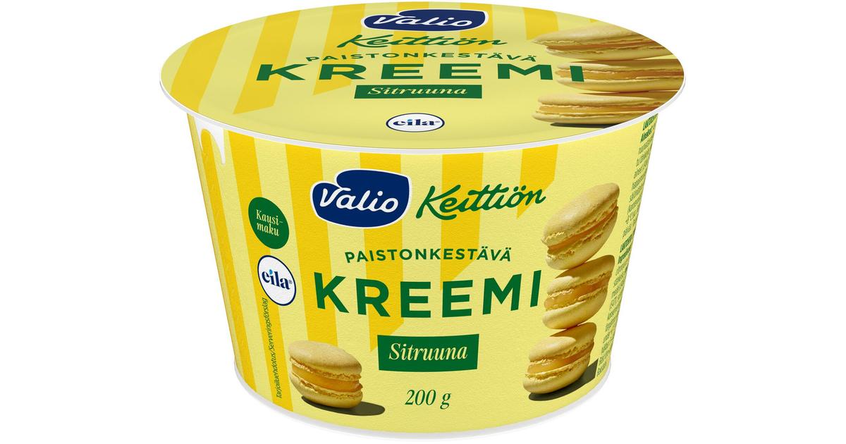Valio Keittiön sitruunakreemi 200 g laktoositon | S-kaupat ruoan verkkokauppa