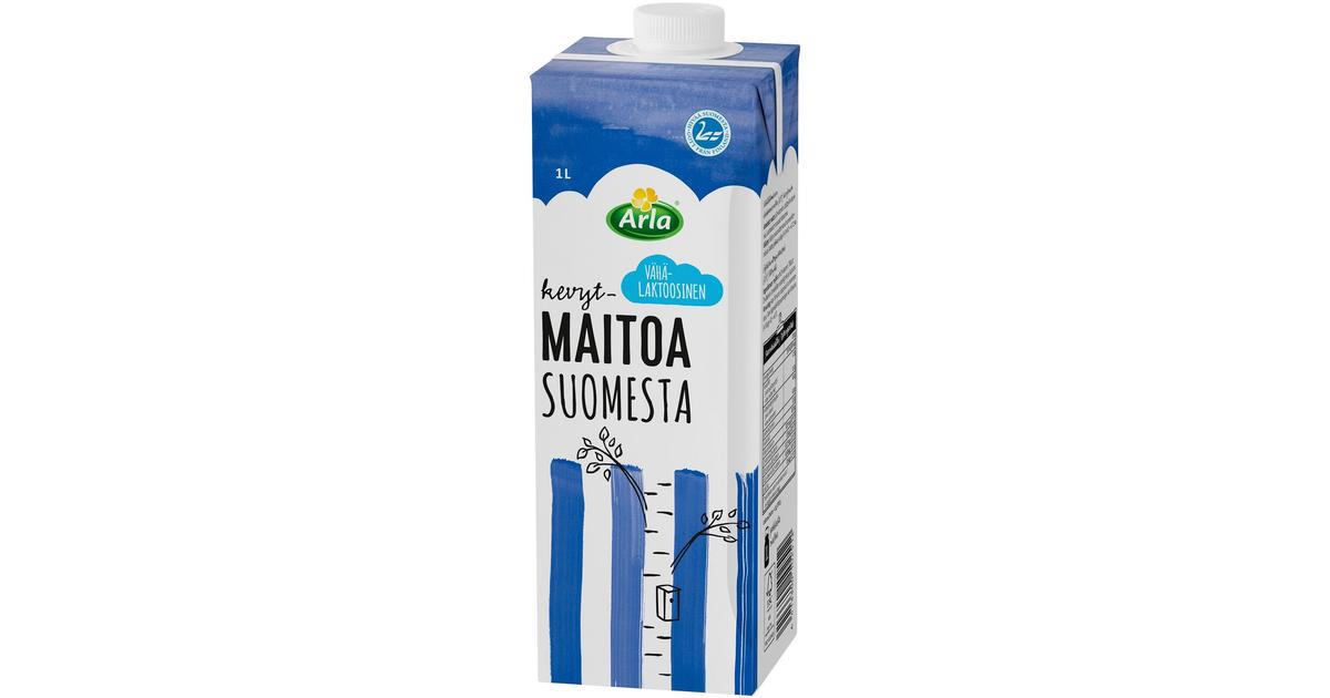 Arla Kevytmaito 1 L Suomesta vähälaktoosinen UHT | S-kaupat ruoan verkkokauppa