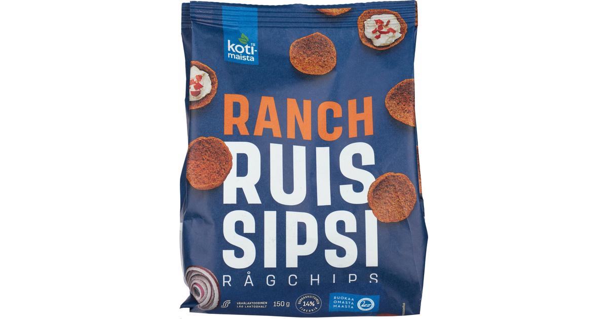 Kotimaista Ruissipsi Ranch 150 g | S-kaupat ruoan verkkokauppa