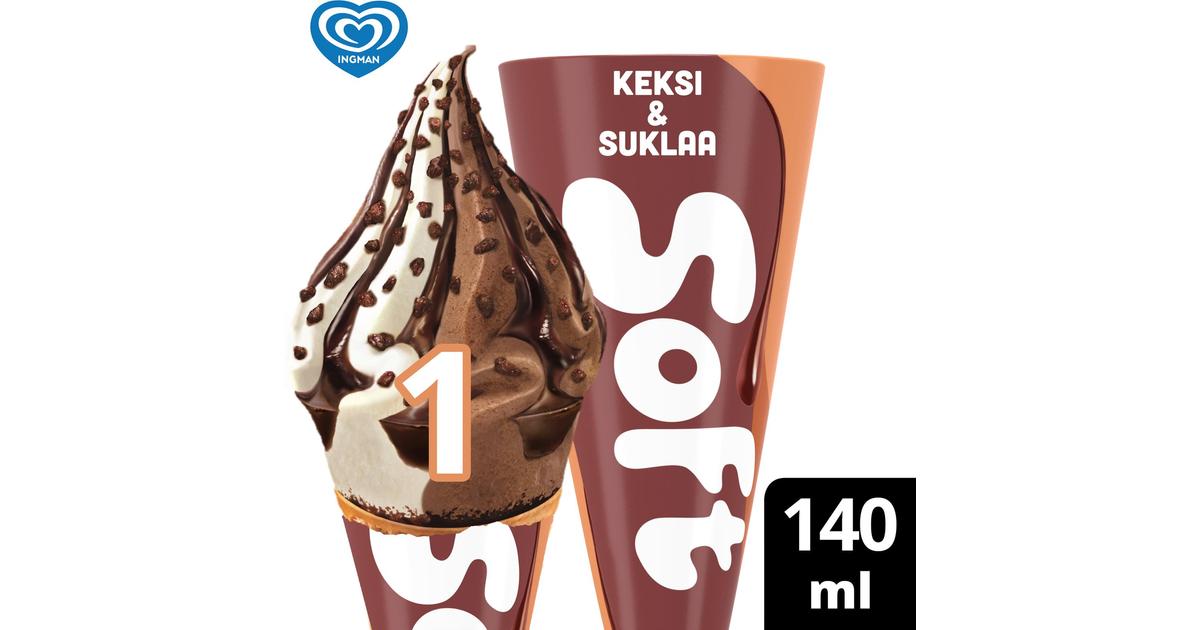 Ingman Soft Keksi & Suklaa Jäätelötuutti 140ml/81g | S-kaupat ruoan ...