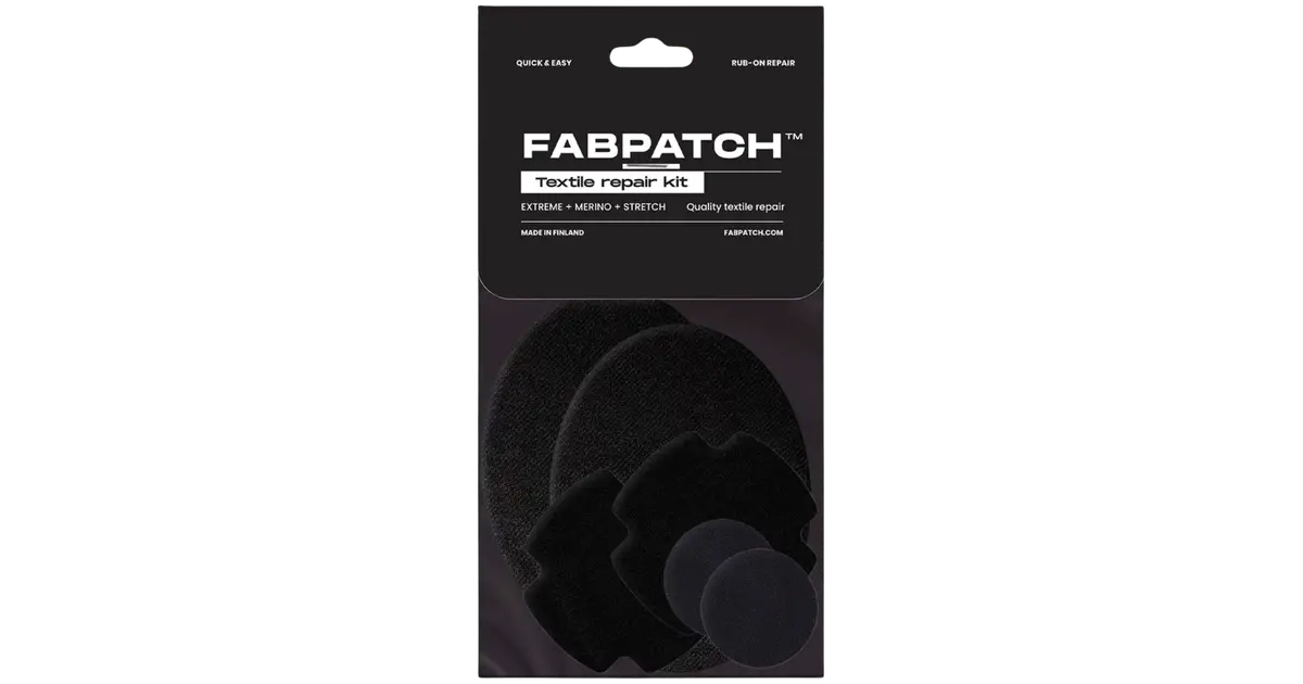 FabPatch Vaatelaastari, Textile Repair kit 6 kpl, hankaamalla kiinnittyvä tekstiilien ...
