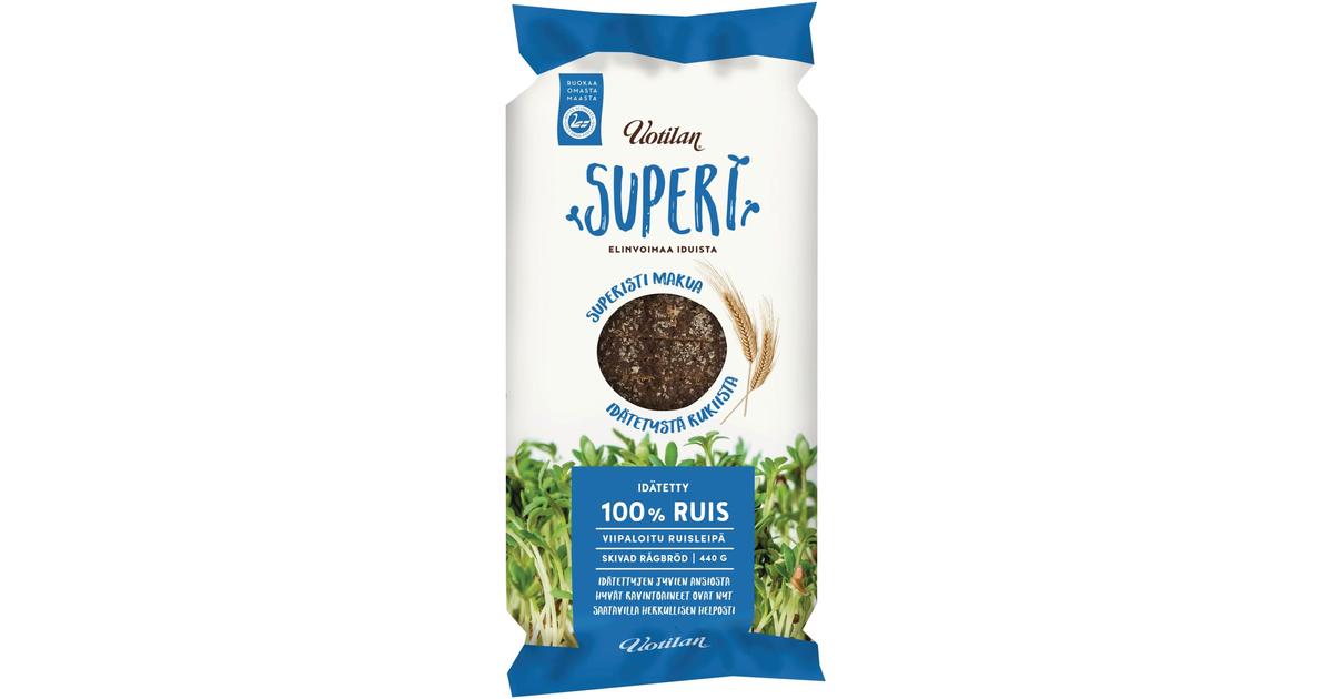 Uotilan Superi 100% Ruis 440g, ruisleipä | S-kaupat ruoan verkkokauppa