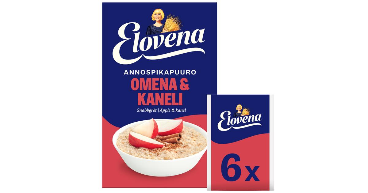 Elovena 210g omena & kaneli annospikapuuro | S-kaupat ruoan verkkokauppa
