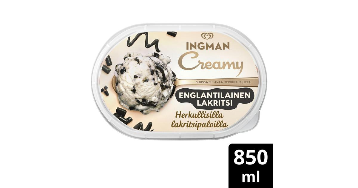 Ingman Creamy Englantilainen lakritsi Jäätelö 850ml/457g | S-kaupat ...