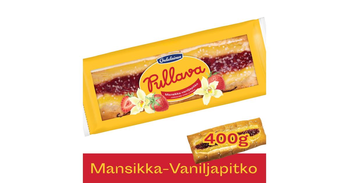 Oululainen Pullava Mansikka-Vaniljapitko 400g | S-kaupat ruoan verkkokauppa