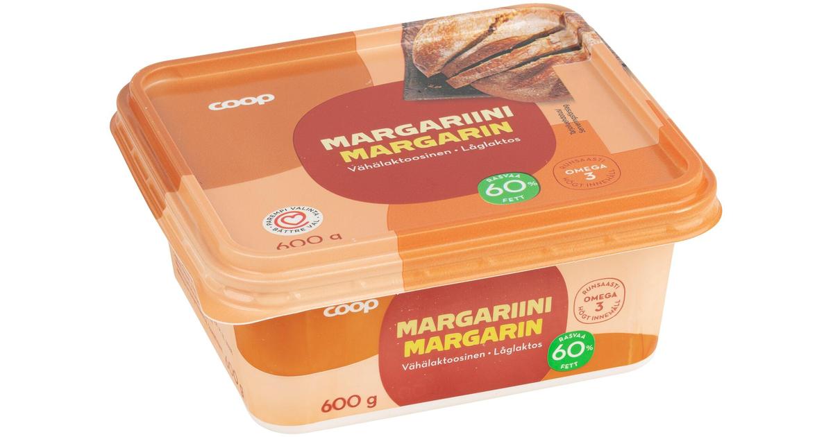 Coop margariini 60 600 g | S-kaupat ruoan verkkokauppa