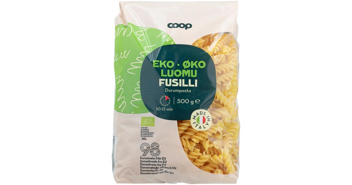 Coop Fusilli pasta luomu 500 g | S-kaupat ruoan verkkokauppa