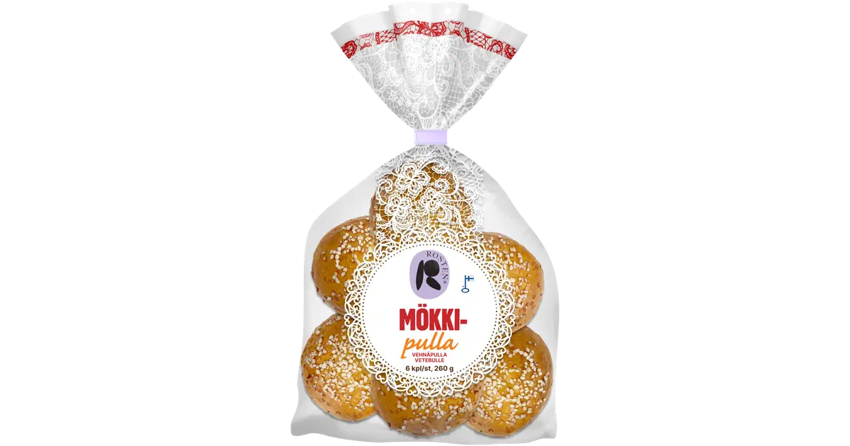 Leipomo Rosten mökkipulla 6 kpl / 260 g pikkupulla | S-kaupat ruoan ...