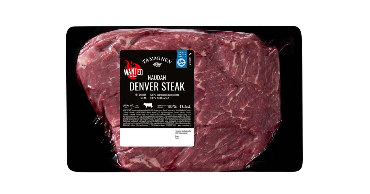 Tamminen naudan Denver steak n700g | S-kaupat ruoan verkkokauppa