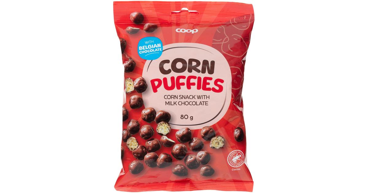 Coop Corn Puffies maissisnacks 80 g | S-kaupat ruoan verkkokauppa