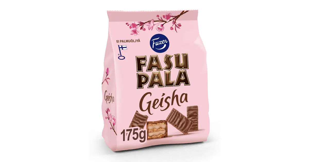 Fazer Fasupala Geisha pähklikreemitäidisega vahvel, kaetud ...