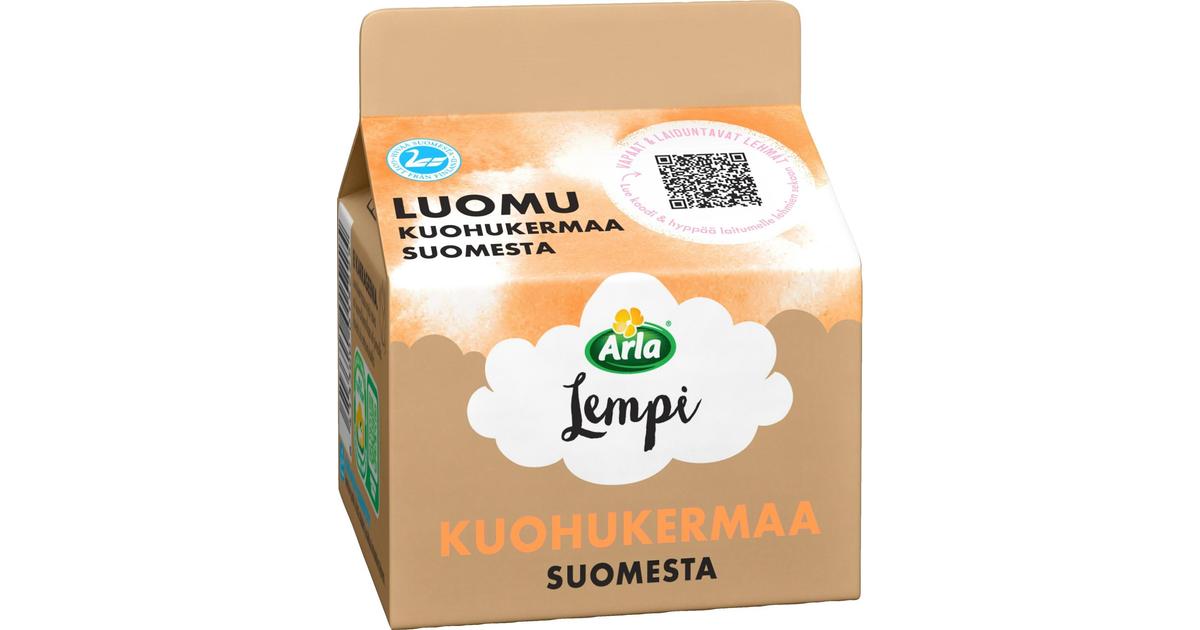 Arla Lempi Kuohukerma luomu 2 dl | S-kaupat ruoan verkkokauppa