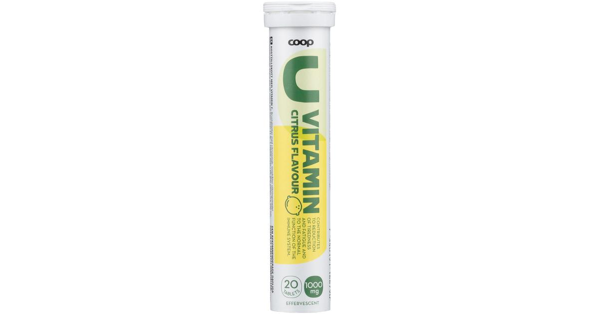 Coop C-vitamiini 1000mg Citrus poretabletti 20 kpl | S-kaupat ruoan ...
