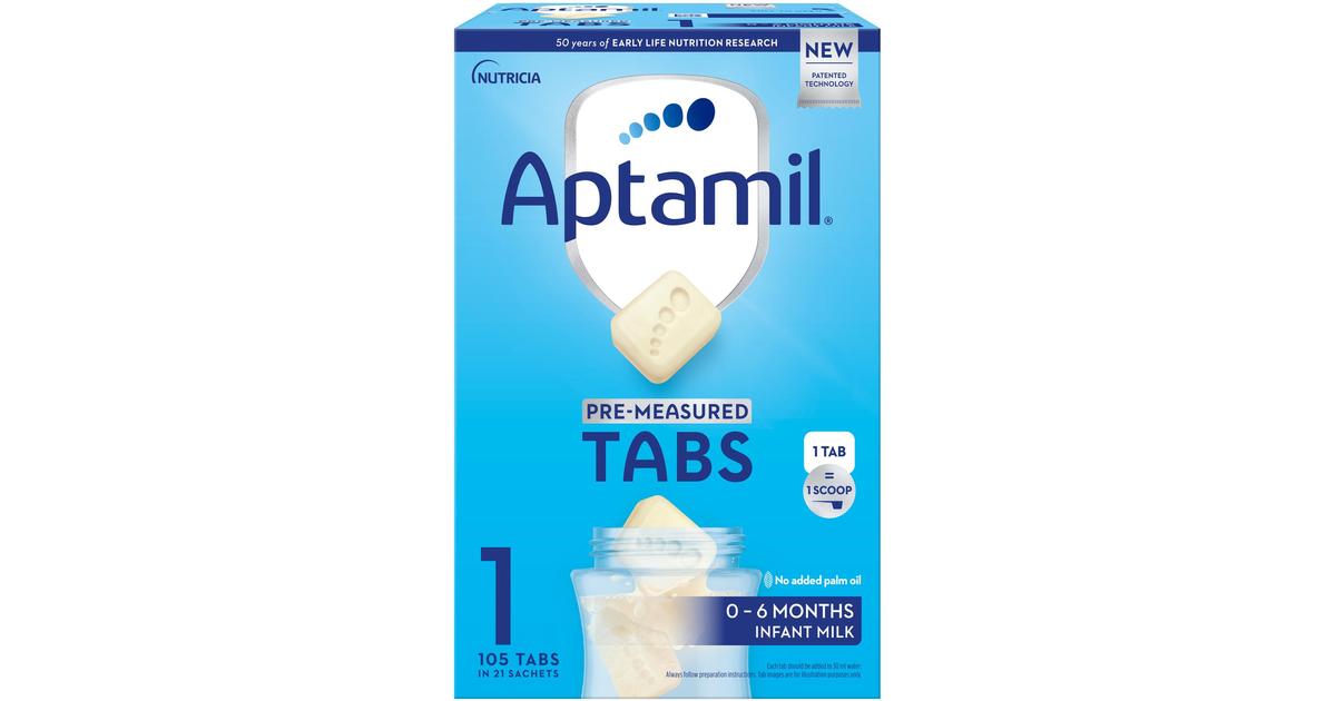 Piimal põhinev imiku piimasegu Aptamil 1 Tabs alates sünnist 479g ...