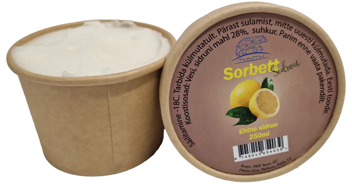 Tuutu Sidruni sorbett 250 g | Prisma | alati odavad hinnad, telli kaup ...