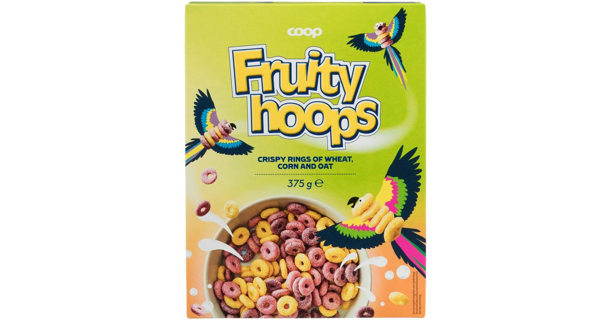 Coop Fruity Hoops rapeat rinkulat 375 g | S-kaupat ruoan verkkokauppa