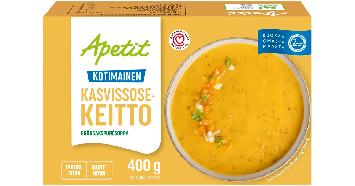Apetit Kotimainen Kasvissosekeitto pakaste 400g | S-kaupat ruoan ...