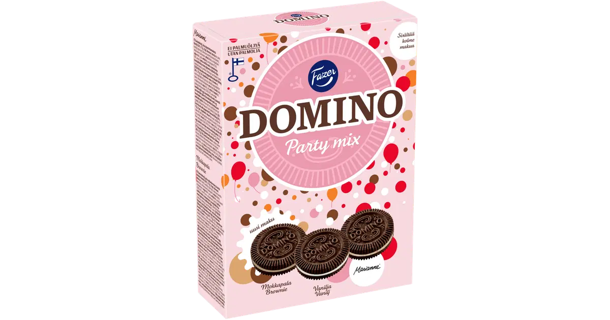 Fazer Domino Party Mix keksilajitelma 525g | S-kaupat ruoan verkkokauppa