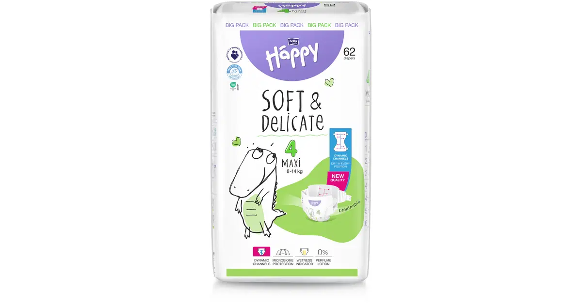 Happy Diapers Bella Maxi 4 teippivaippa 62 kpl 8-14 kg | S-kaupat ruoan ...