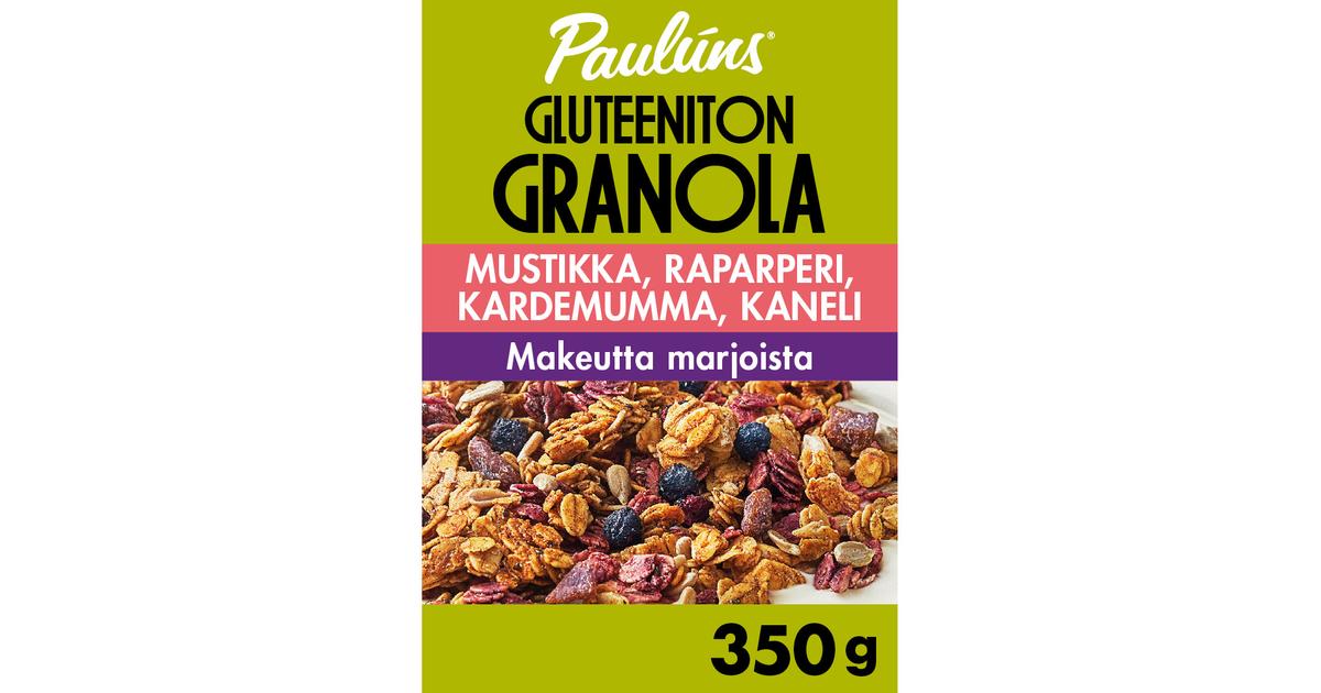 Pauluns krõbe müsli mustika-rabarberi-kardemoni kaneeli, gluteenivaba ...