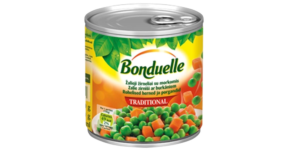 Bonduelle herne ja porgandi kuubikud 400/240 g | Prisma | alati odavad hinnad, telli kaup otse koju