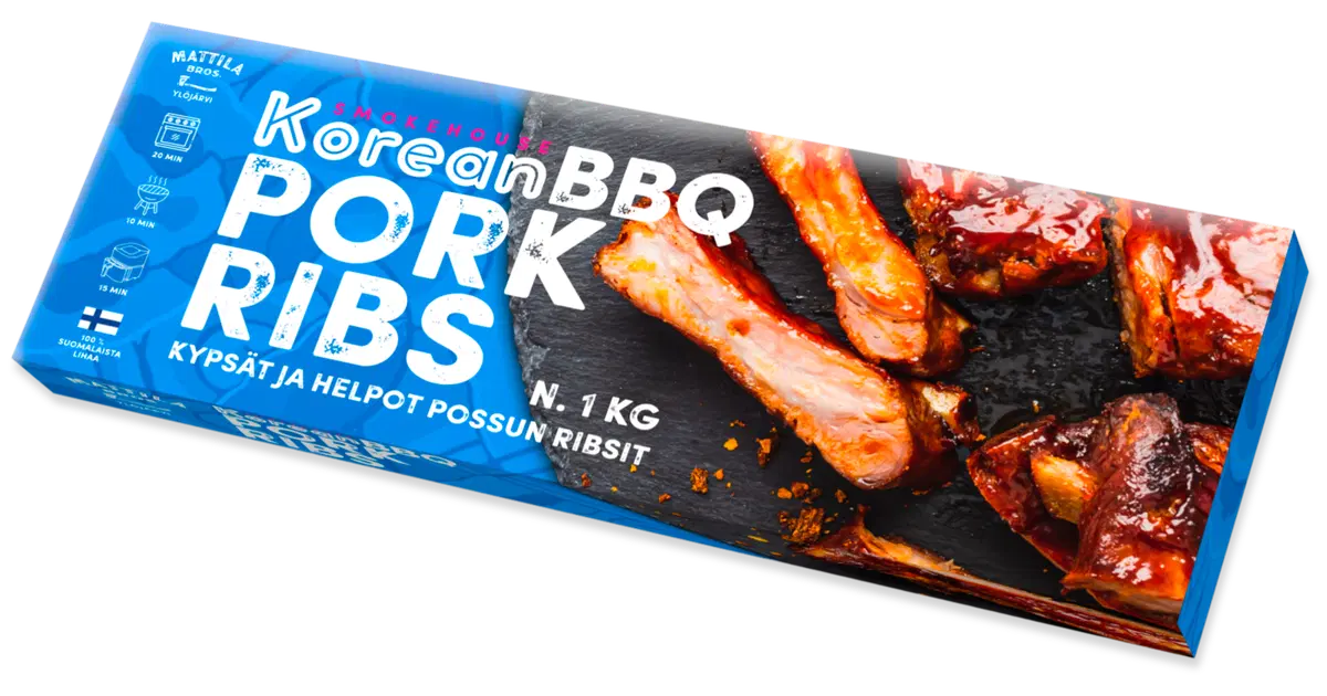 Smokehouse Korean BBQ Ribs n. 1,2kg | S-kaupat ruoan verkkokauppa