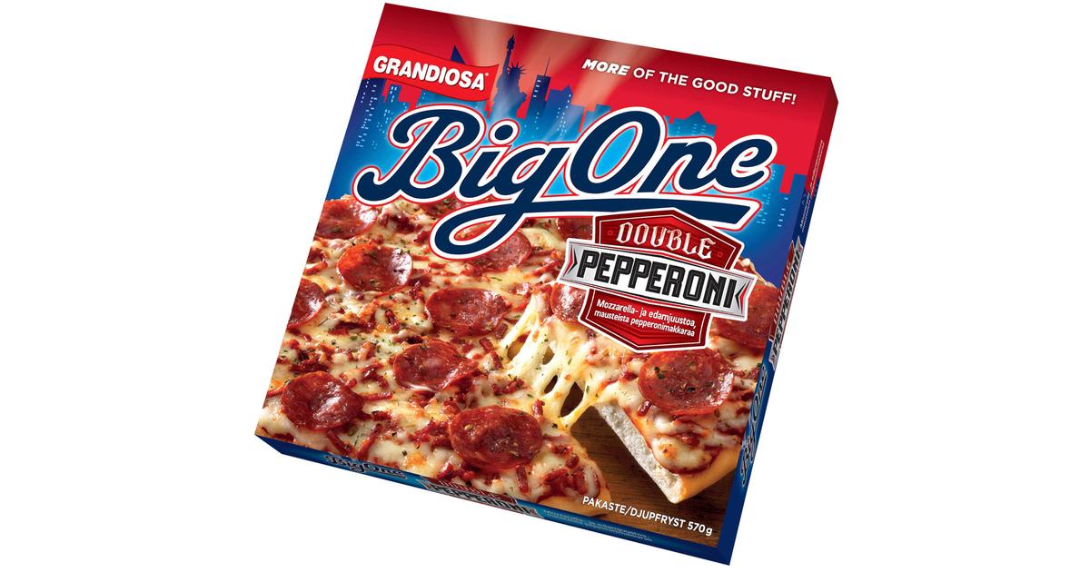 Grandiosa Big One pan pizza double pepperoni, juustoa ja ...