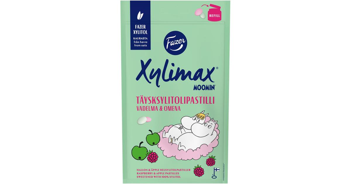Fazer Xylimax Moomin vadelma ja omena täysksylitolipastillit 85g | S ...