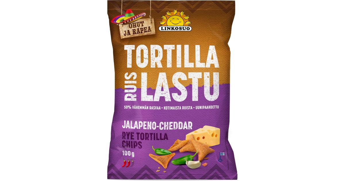 Linkosuo Ruis Tortilla Lastu Jalapeno-Cheddar 100 g | S-kaupat ruoan ...