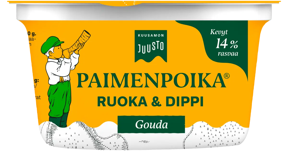 Kuusamon Juusto Paimenpoika Ruoka & Dippi sulatejuusto gouda 14% 200 g ...