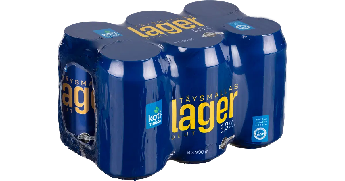 6 x Kotimaista Täysmallaslager 5,3% 0,33L olut | S-kaupat ruoan ...