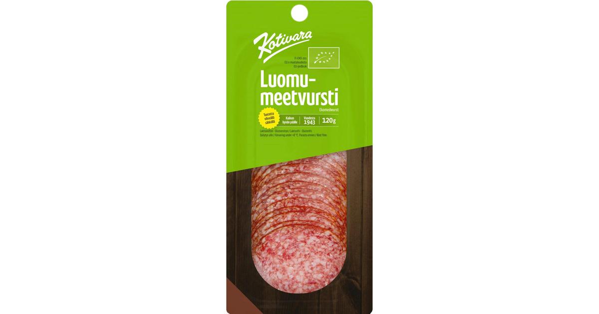 Kotivara Luomumeetvursti 120 g | S-kaupat ruoan verkkokauppa