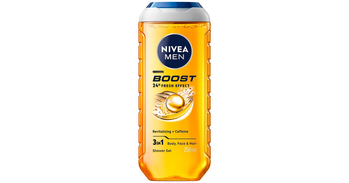 NIVEA MEN 250ml Boost Shower Gel -suihkugeeli | S-kaupat ruoan verkkokauppa