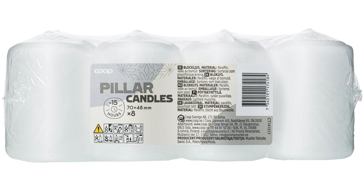 Coop pieni pöytäkynttilä valkoinen 8 kpl | S-kaupat ruoan verkkokauppa