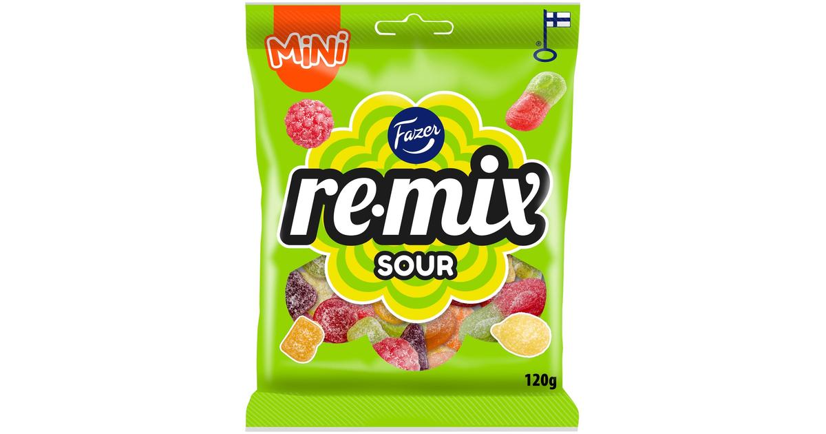 Fazer Remix Mini Sour karkkipussi 120g | S-kaupat ruoan verkkokauppa