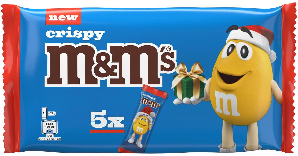 M&M'S Crispy Santa jouluhahmo 5-pack 145 g | S-kaupat ruoan verkkokauppa