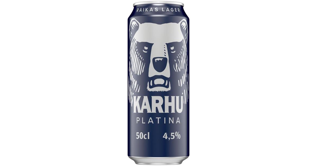 Karhu Platina Lager olut 4,5 til-% tölkki 0,5 L | S-kaupat ruoan ...