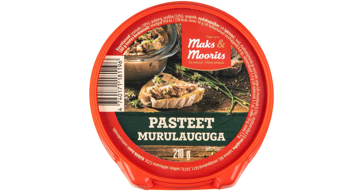 Maks & Moorits Pasteet Murulauguga 210G | Prisma | alati odavad hinnad ...