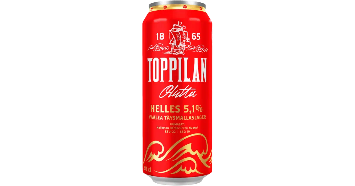 Toppilan Helles olut 5,1% 0,5 l | S-kaupat ruoan verkkokauppa
