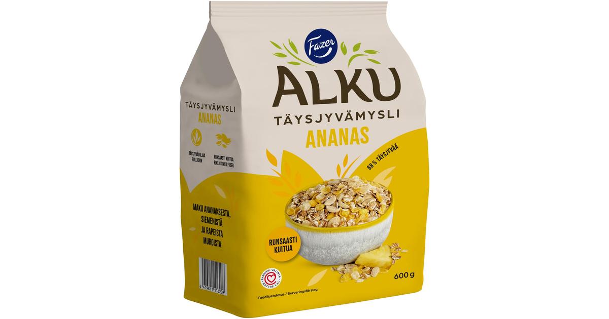 Fazer Alku Ananas täysjyvämysli 600 g | S-kaupat ruoan verkkokauppa