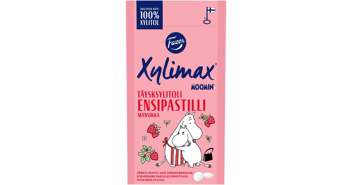 Fazer Xylimax Moomin mansikanmakuinen täysksylitoli ensipastillit 38g ...