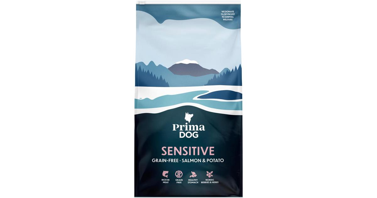 PrimaDog Lohi-Peruna viljaton herkkävatsaisille aikuisille koirille 10 ...