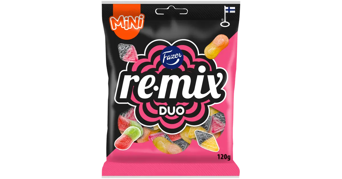 Fazer Remix Mini Duo karkkipussi 120g | S-kaupat ruoan verkkokauppa