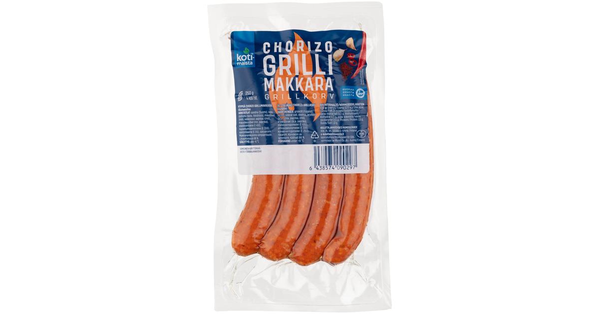 Kotimaista chorizo grillimakkara 250 g | S-kaupat ruoan verkkokauppa