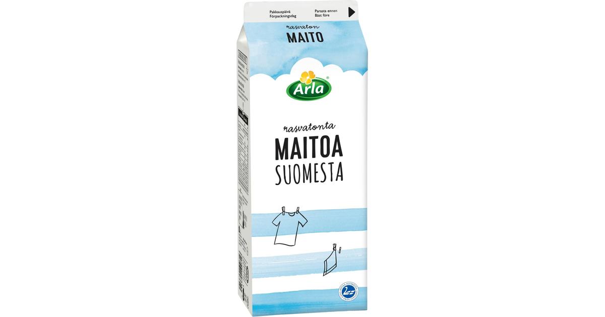 Arla 1,5 L rasvaton maito Suomesta | S-kaupat ruoan verkkokauppa