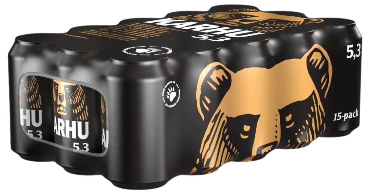 15-pack Karhu Lager olut 5,3% tölkki 0,33 L | S-kaupat ruoan verkkokauppa