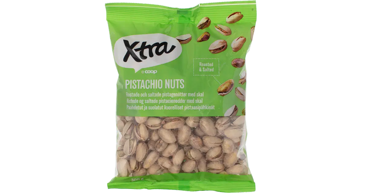 Xtra pistaatsiapähklid, röstitud ja soolatud 300g | Prisma | alati ...